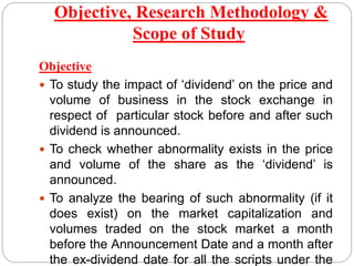 Project Report On corporate Dividend Policy | PPTX