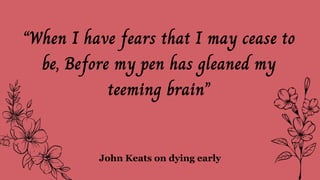 Introduction of John Keats (Life & Works of John Keats) | PPT
