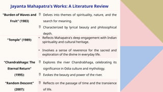 Literature Review for a PhD synopsis titled "poetic tapestry in the ...