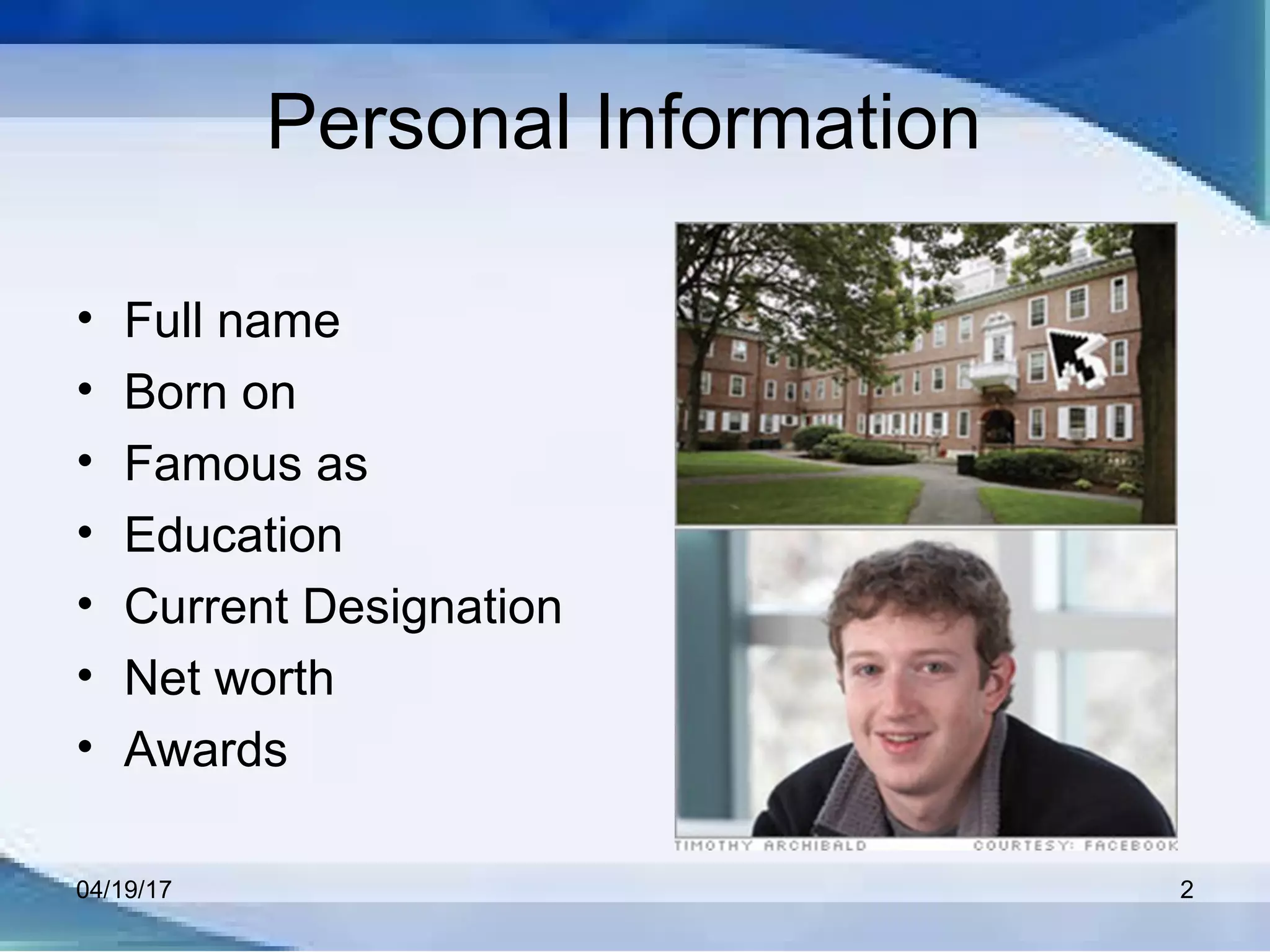 mark zucker burg | PPT