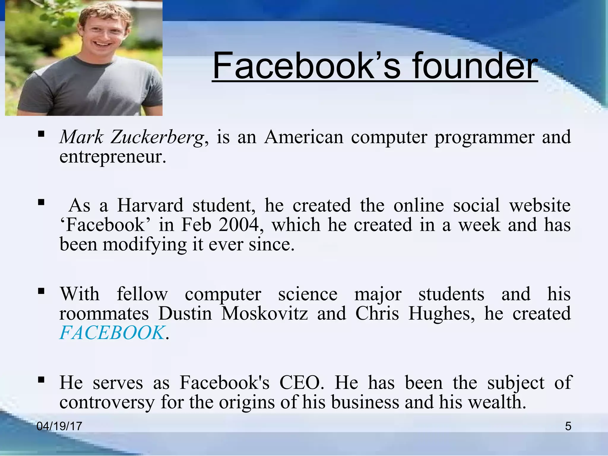 mark zucker burg | PPT