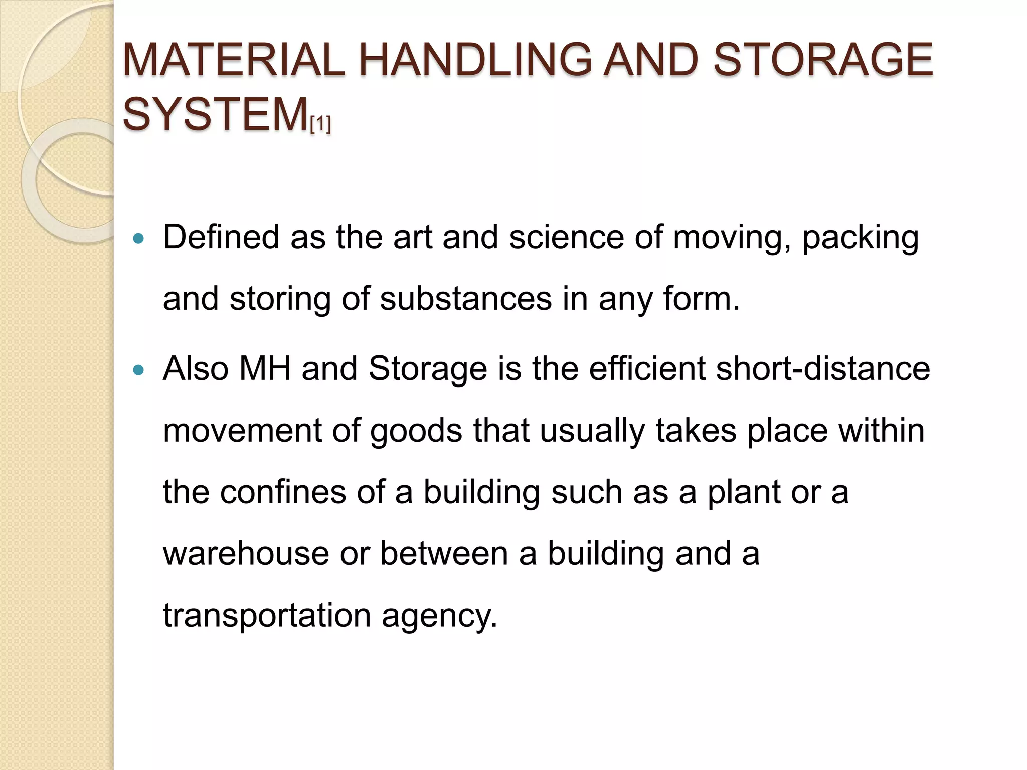 material handling use, storage and disposal | PPTX