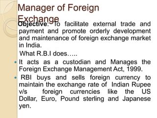 Reserve Bank of India- Management of Financial Services project | PPTX