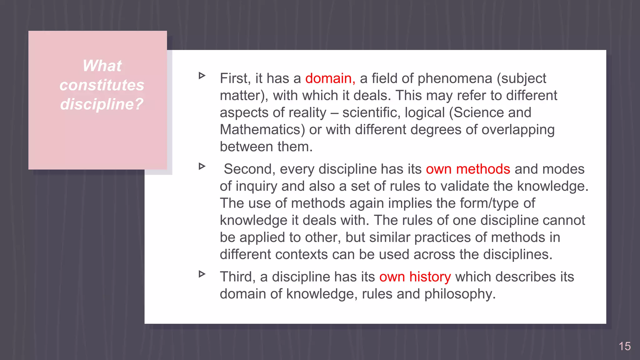 Understanding Disciplines | PPTX