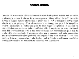 A review on types of Tablets and their Evaluation | PPT