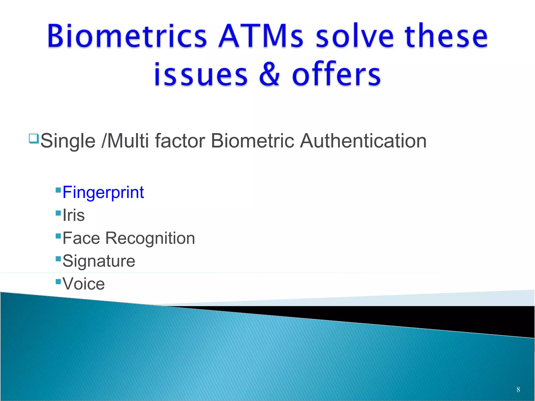 Atm Security By Using Fingerprint Recognition And Gsm Ppt