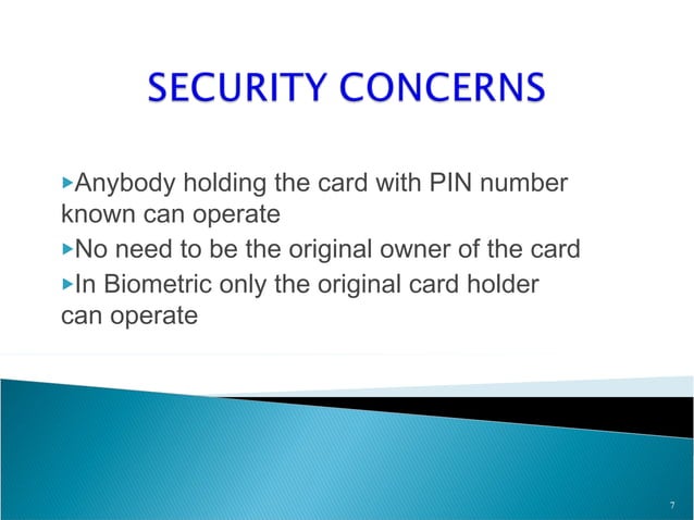ATM Security by using Fingerprint Recognition And GSM | PPT