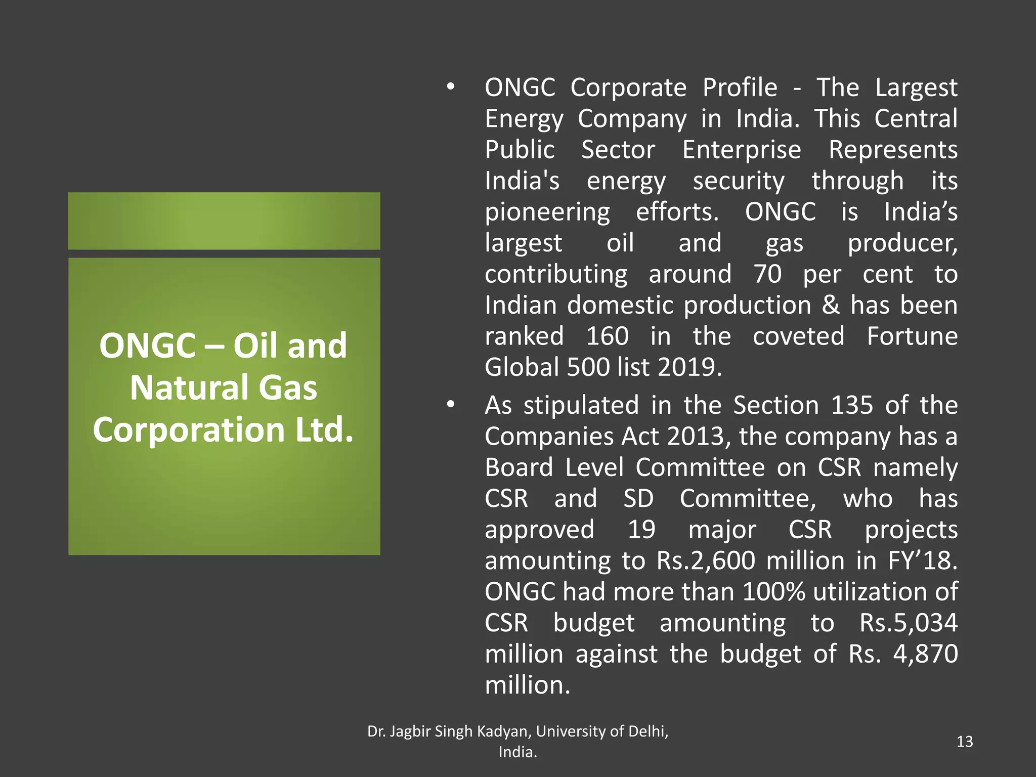 Review of CSR - Corporate Social Responsibility Initiatives by top PSU ...
