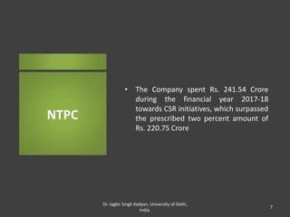 Review of CSR - Corporate Social Responsibility Initiatives by top PSU ...