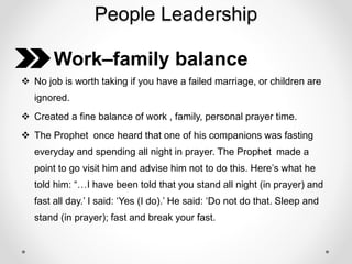 leadership skills of prophet Muhammad (SAW) | PPTX