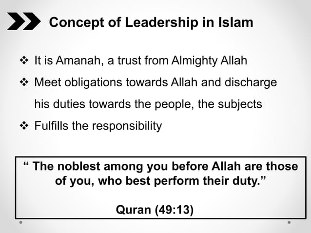 leadership skills of prophet Muhammad (SAW) | PPTX