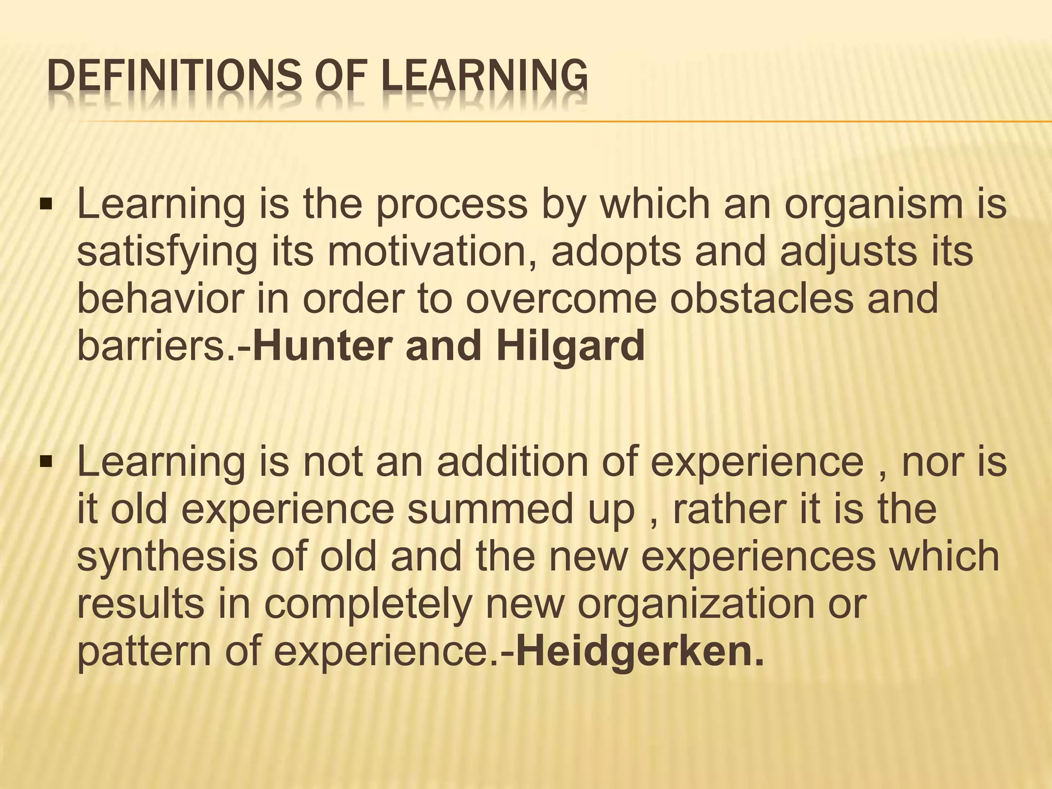 learning in nursing education | PPTX