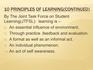 learning in nursing education | PPTX