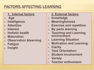 learning in nursing education | PPTX