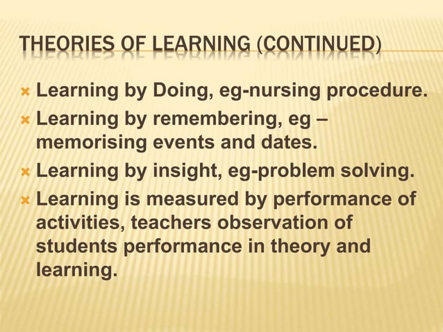 learning in nursing education | PPTX