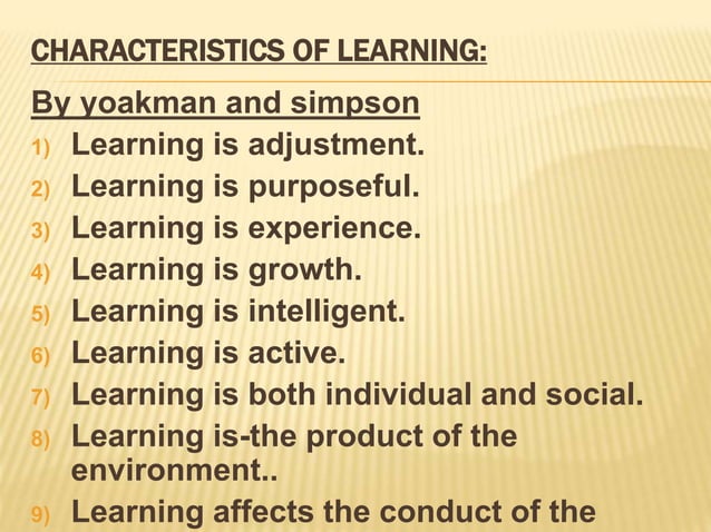 learning in nursing education | PPTX