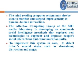 PPT on mind reading computer | PPT