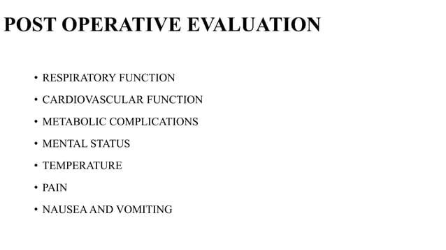 Post operative care unit , anesthesia pacu | PPTX