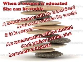 Empowerment of women through Education By M.AYSHA SAMINA,A.IKSAS RUKKIA ...