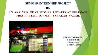 Reliance fresh loyalty | PPTX