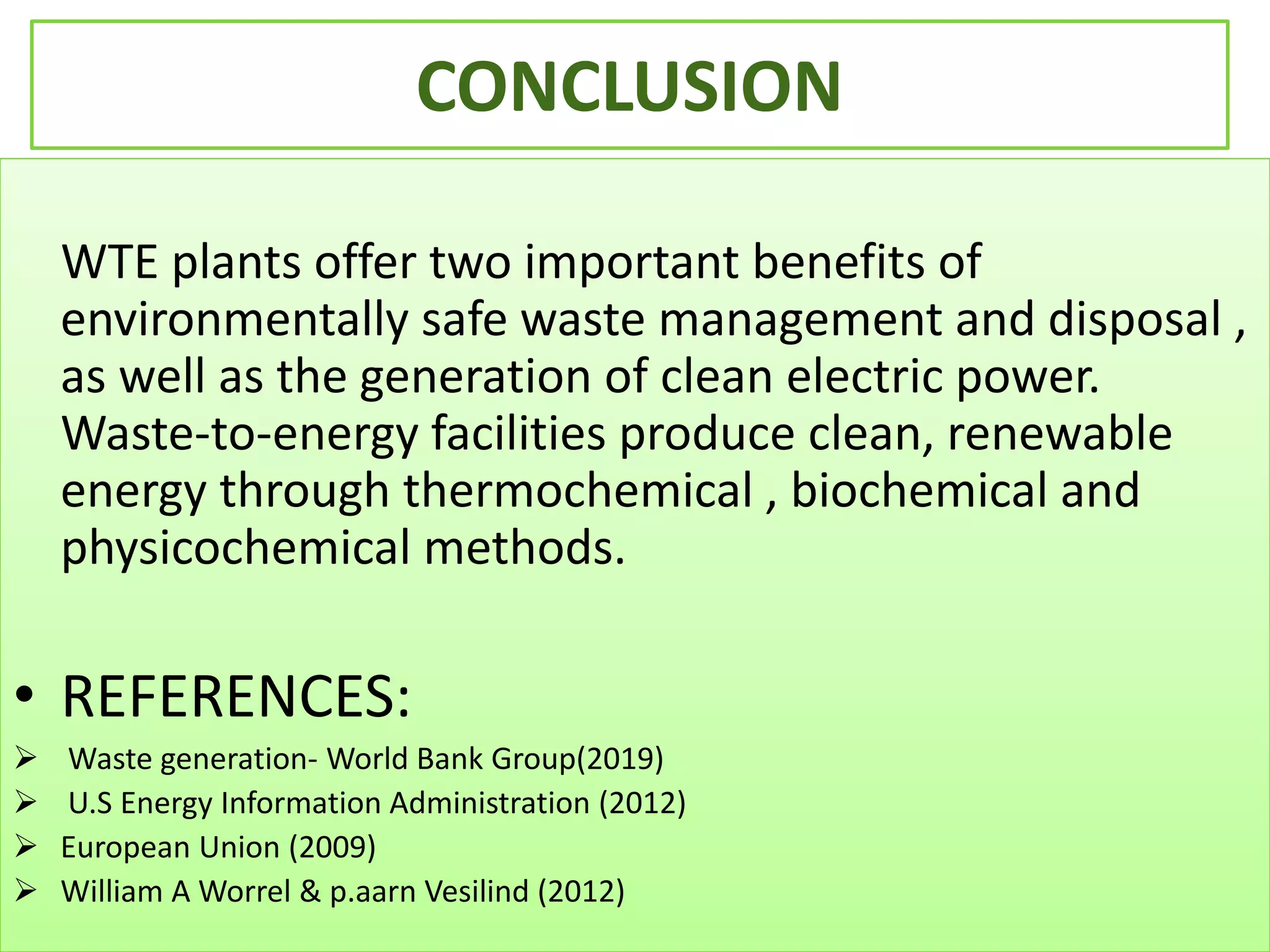 WASTE TO ENERGY PRESENTATION | PPTX