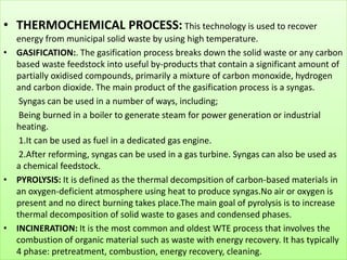 WASTE TO ENERGY PRESENTATION | PPTX