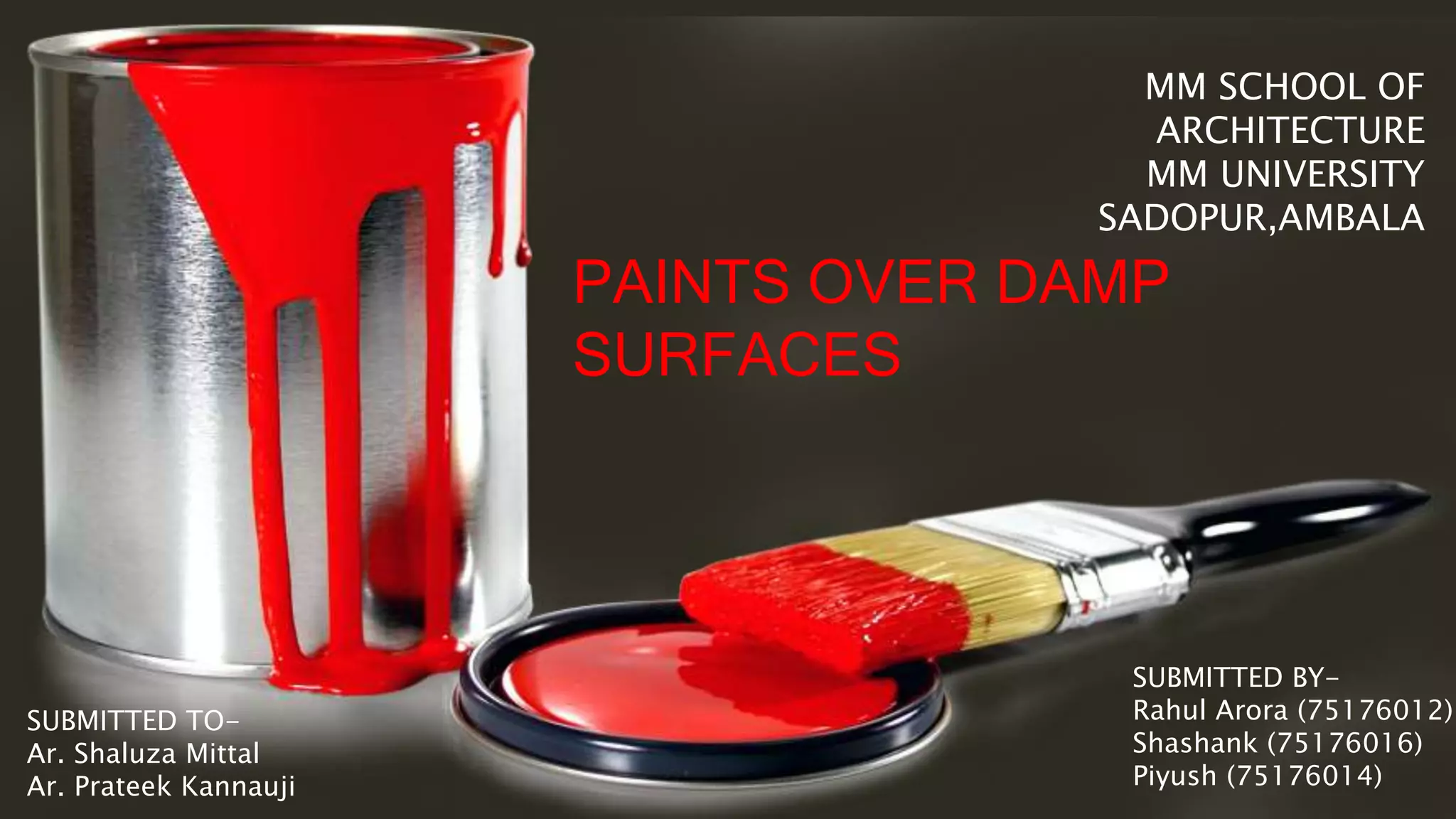 Paints over damp surface | PPT