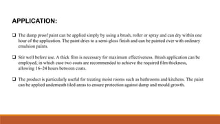 Paints over damp surface | PPTX