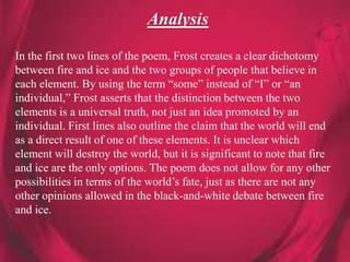 Robert Frost’s Poetry – “Stopping by Woods” &“Fire and Ice” | PPTX