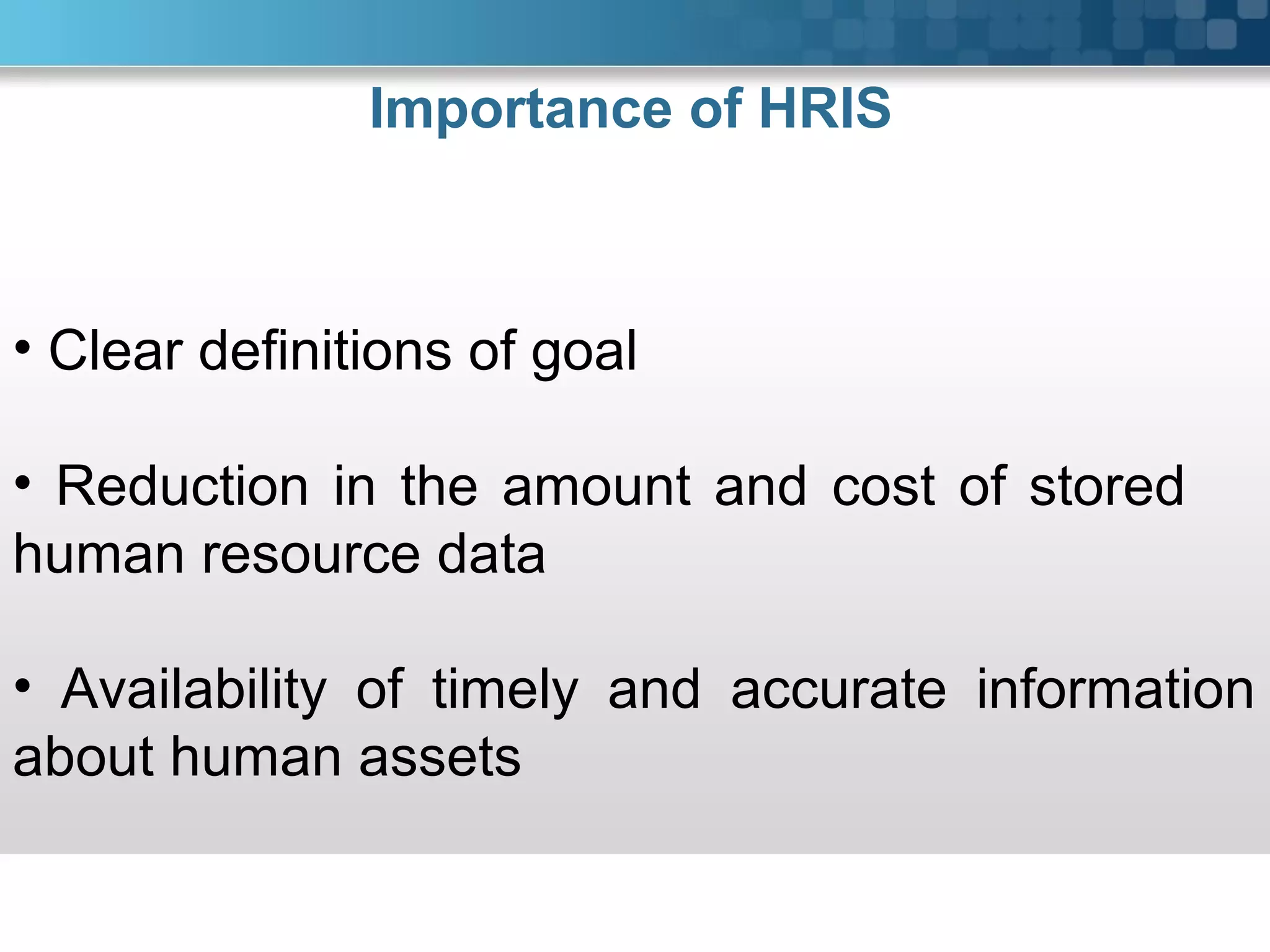 Importance of HRIS in HR | PPT