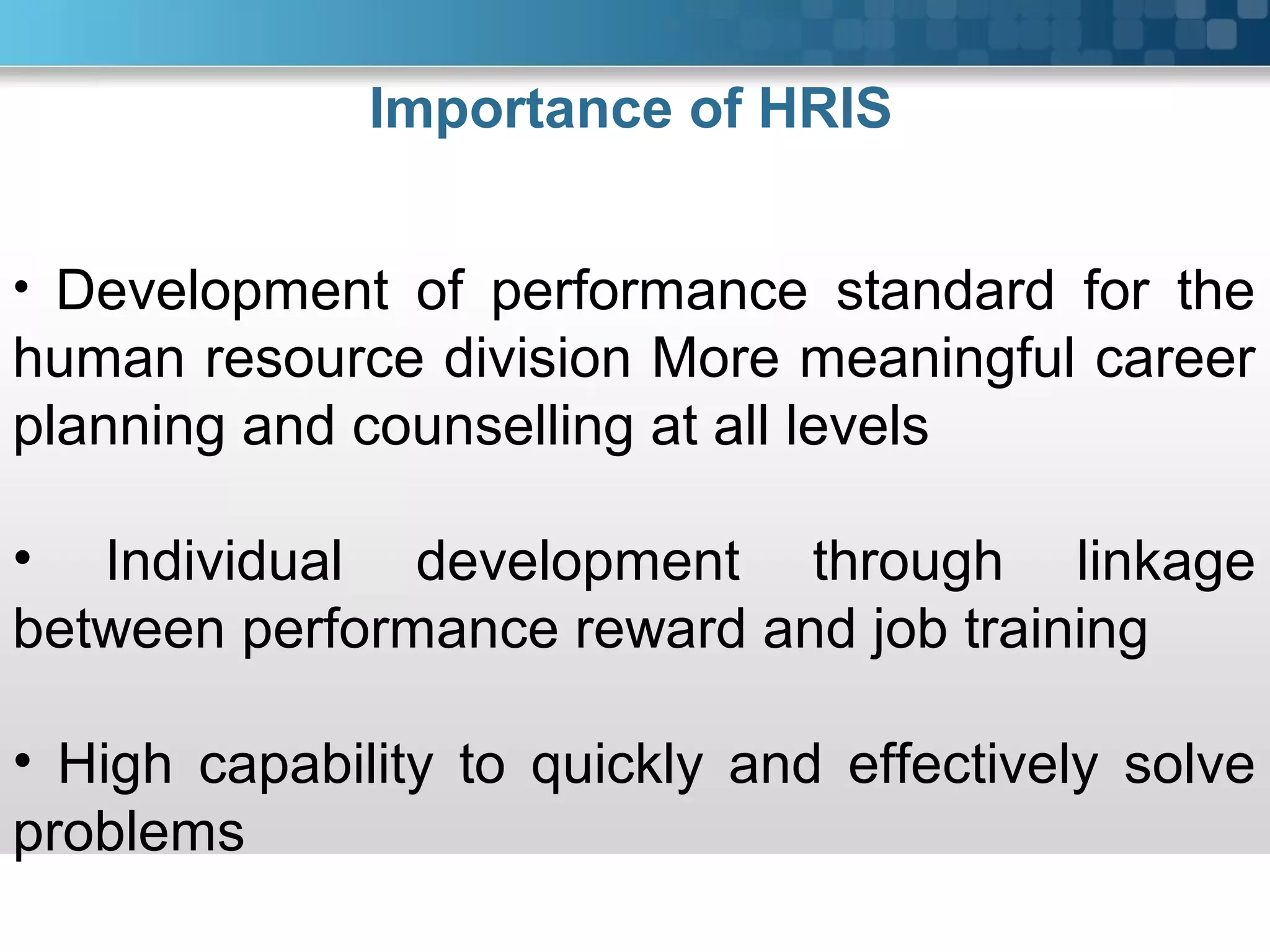 Importance of HRIS in HR | PPT