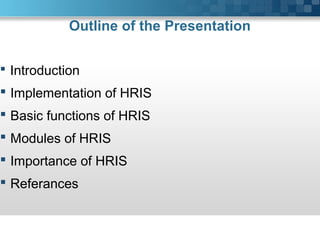 Importance of HRIS in HR | PPT