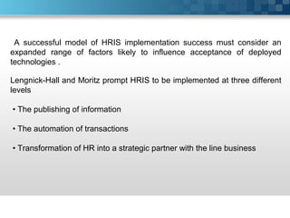 Importance of HRIS in HR | PPT