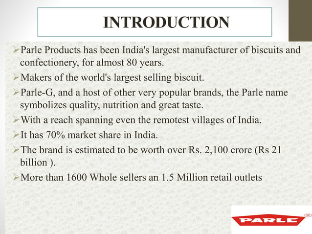 parle-g presentation | PPTX | Desserts and Baking | Food & Drink