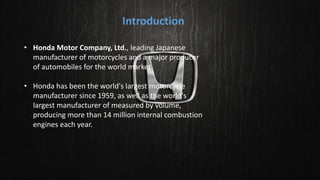 Honda PEST Analysis | PPTX