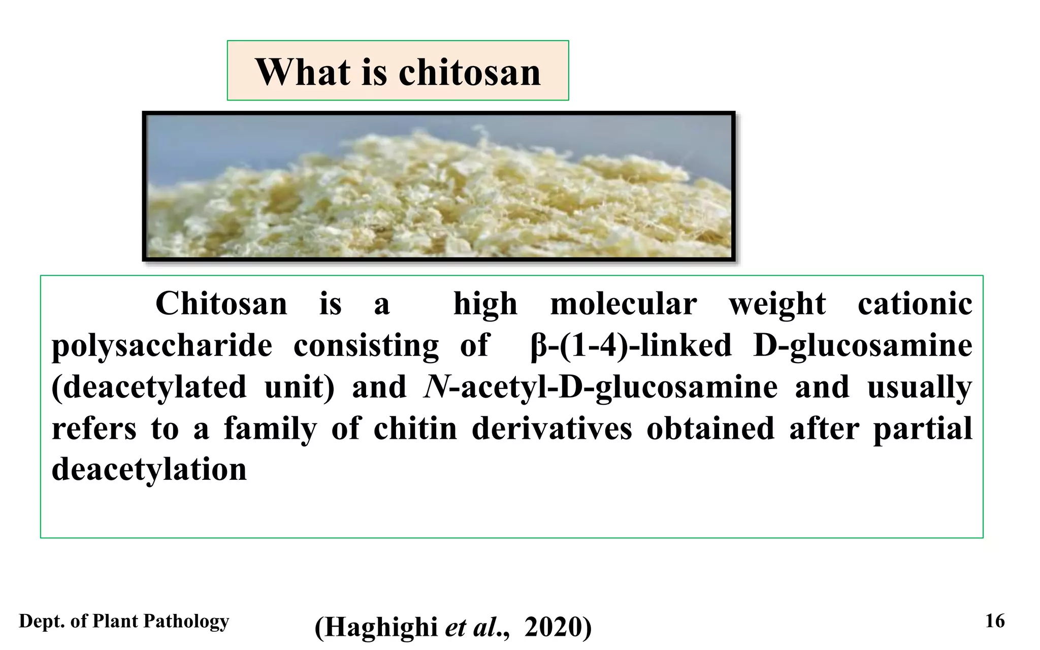 Role of chitosan in Post Harvest Disease Management | PPTX