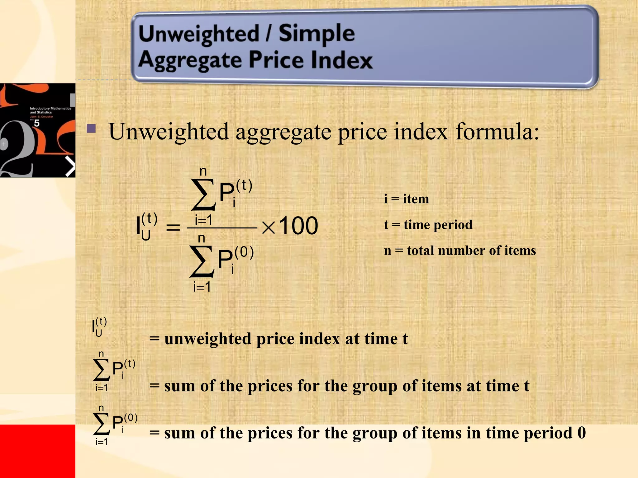 Types Of Index Numbers | PPT | Stocks and Bonds | Personal Investing