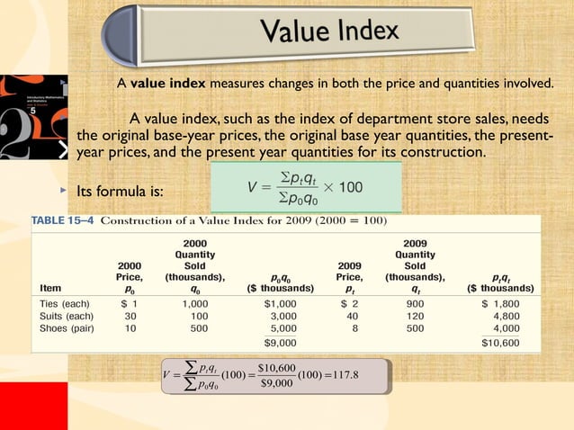 Types Of Index Numbers | PPT | Stocks and Bonds | Personal Investing