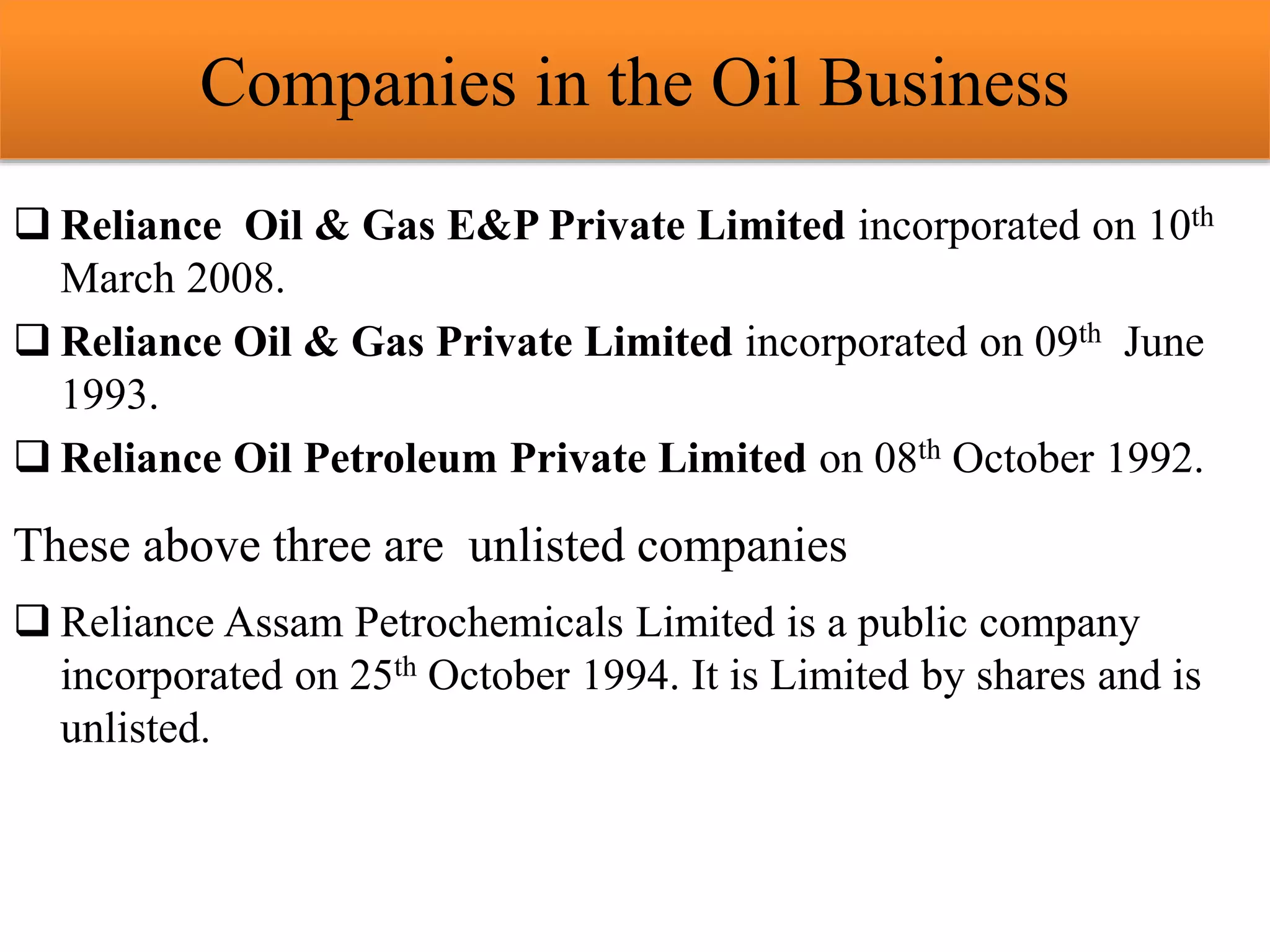 Final ppt reliance oil | PPTX