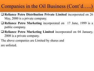 Final ppt reliance oil | PPTX