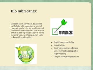 Sustainable Practices in Lubricant Industry | PPT