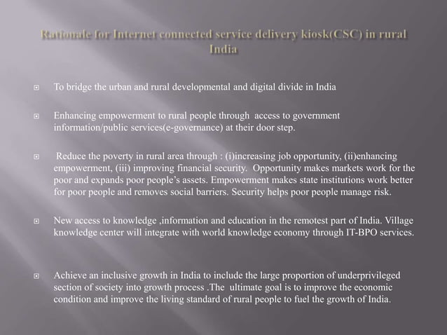 common service center Unlocking the potential of rural India | PPTX