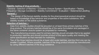 ICH Guidelines for Stability Testing of Drug Substance and Drug Product ...
