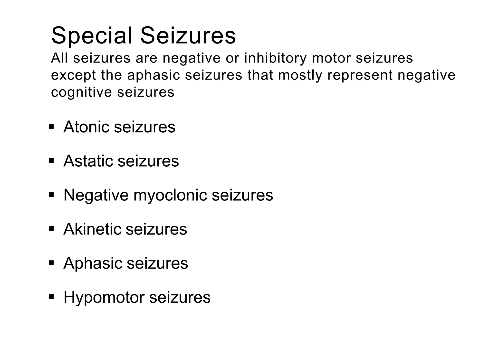 semiological classification of seizure, localisation and lateralisation ...