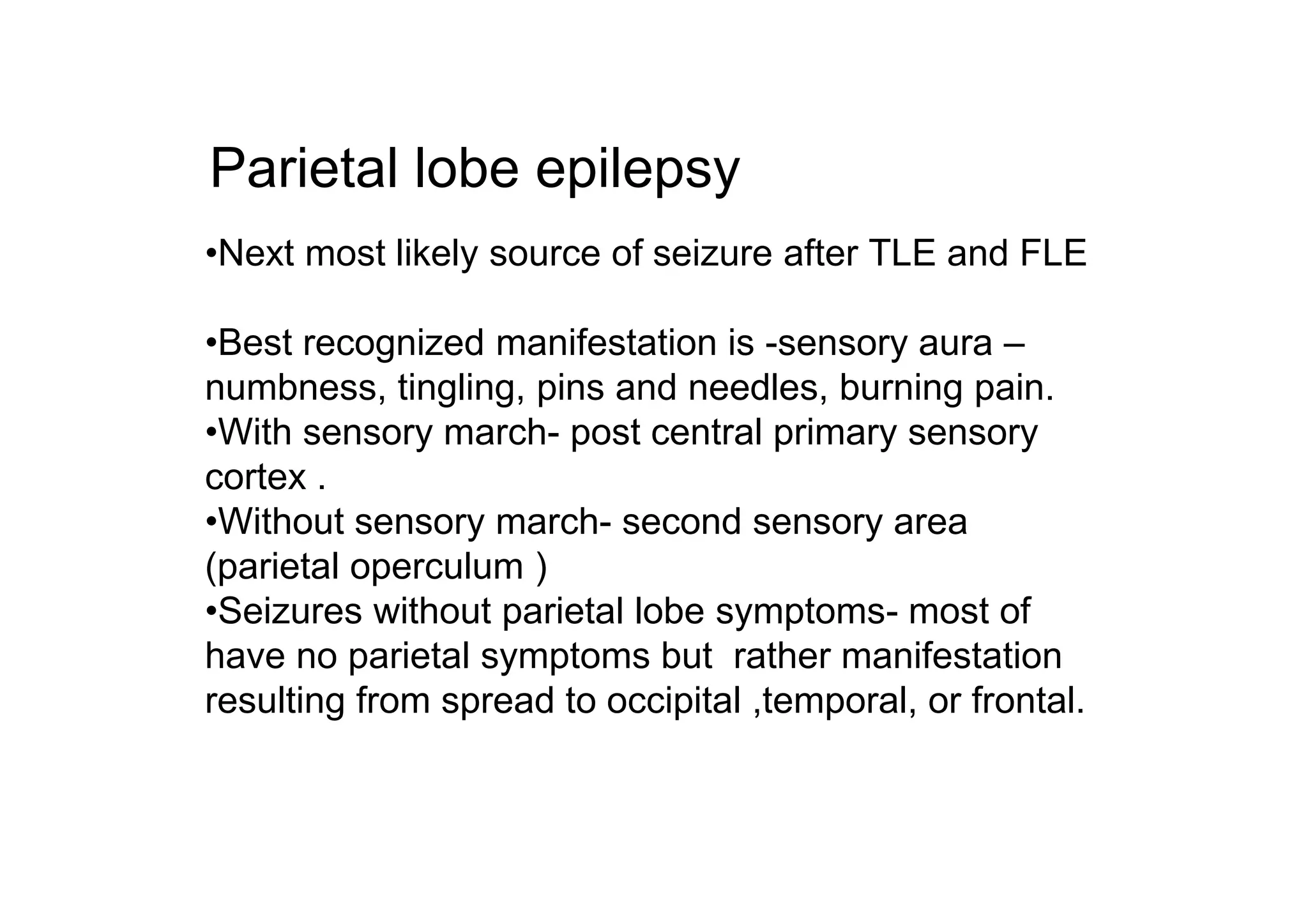 semiological classification of seizure, localisation and lateralisation ...