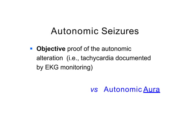 semiological classification of seizure, localisation and lateralisation ...
