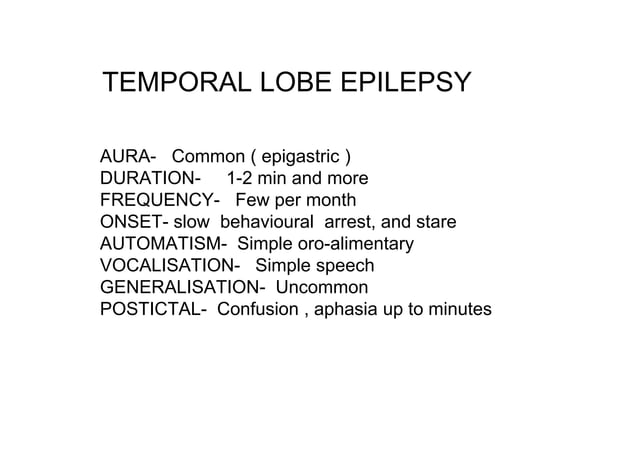 semiological classification of seizure, localisation and lateralisation ...