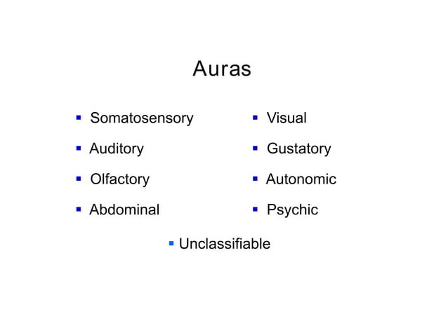 semiological classification of seizure, localisation and lateralisation ...