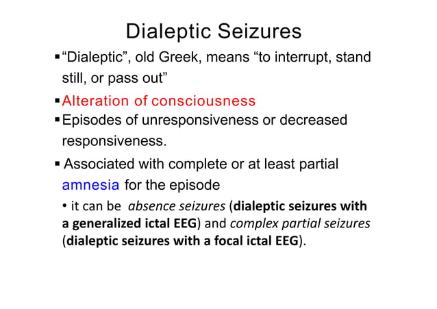 semiological classification of seizure, localisation and lateralisation ...