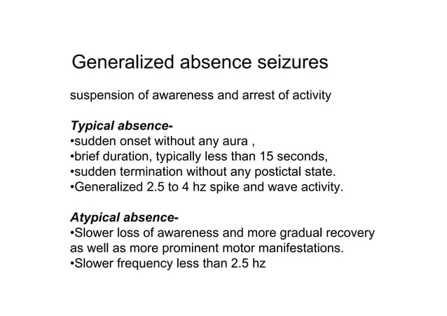 semiological classification of seizure, localisation and lateralisation ...